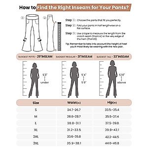 G4Free Womens Fleece Lined Bootcut Pants High Waist Winter Warm Thermal Yoga Dress Pants Stretchy Casual Slacks(Brown,L)