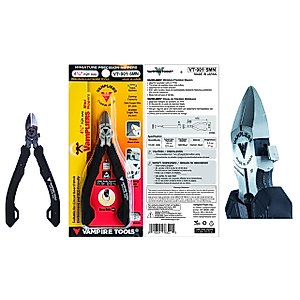 VAMPLIERS 4.75" Mini Precision Carbon Steel Nippers, ESD Safe Wire Flush Cutters. Suitable for Circuit Board Work. Made in Japan: VT-001-5MN