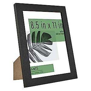 MCS Studio Document Frame, Gallery Wall Frame Fits 8.5 x 11 Diplomas, Documents & Certificates, Black Woodgrain, Single