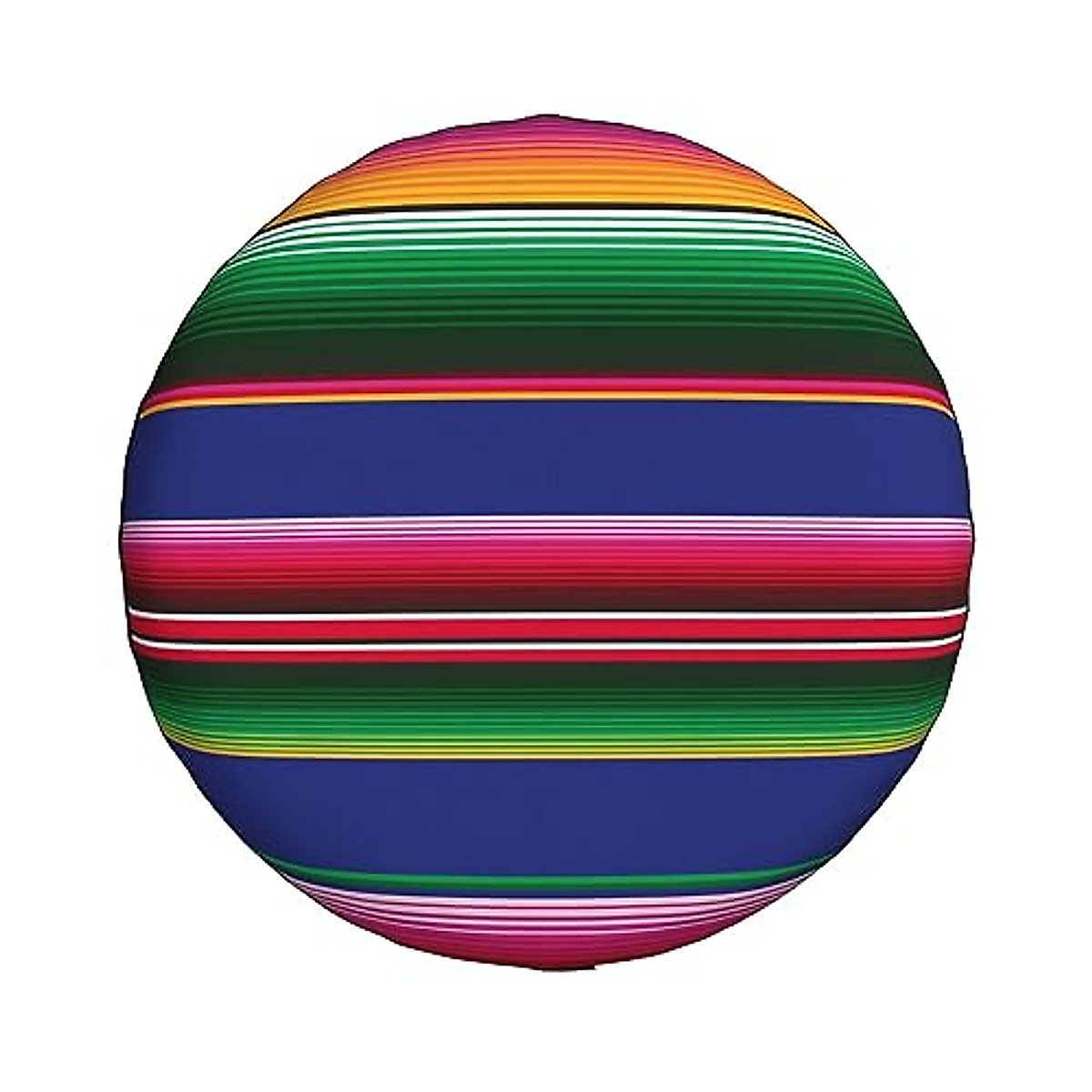 Colorful Mexican Stripes Print Spare Tire Cover Funny Wheel Covers Waterproof Dust-Proof Wheel Protectors Fit for Trailer SUV Truck Camper 14 Inch