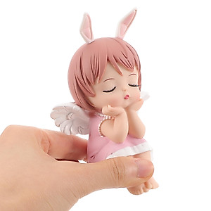 KESYOO Baby Doll Birthday Cupcake Topper Angels Figurine Doll Figures Miniature Resin Statue Ornament Car Ornaments Anniversary Bride Shower Party Decorations Birthday Wedding