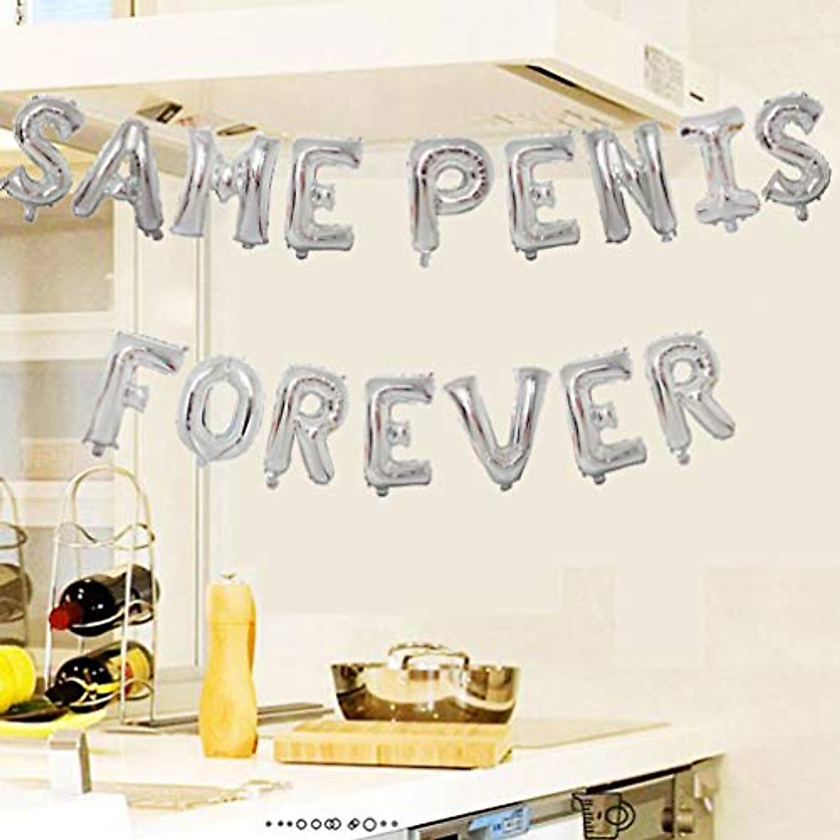 TOYANDONA Bachelorette Party Banner, Bachelor Party Balloons- Same Forever Banner, Bridal Shower Supplies Bride to be Decoration- Silver