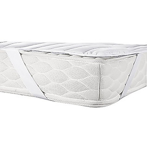 Madison Park Essentials Frisco Waterproof Sofa Bed Mattress Pad, Microfiber - All Over Elastic Mattress Protection Cover, Queen 60x72", White