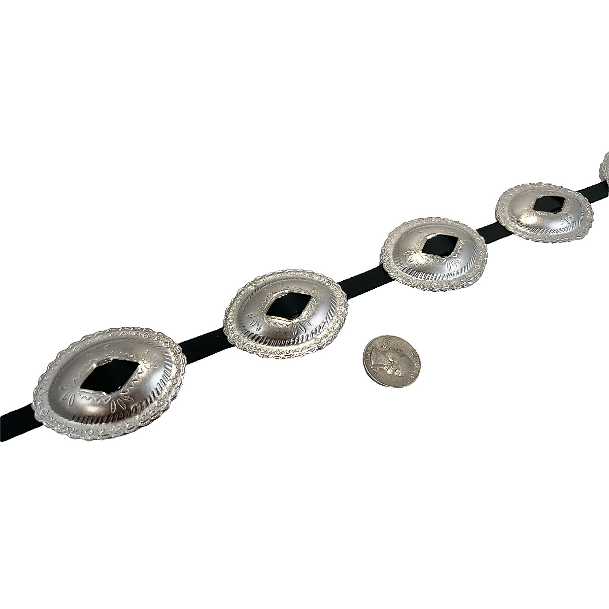 Funk Plus Hat Band Oval Concho Genuine Leather USA Made For Tophat Slash Hat Cowboy Steampunk Cosplay