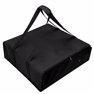 TOGETRUE Pizza Bag, Insulated Pizza Bags for Delivery Carry Hot, Large Pizza Food Delivery Bag for Doordash, Uber Eats, Pizza Warmer Bags for Personal Use, 20 x 20 (Basic Black)