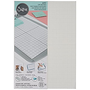Sizzix Sizzx Accessory Sticky Grid Sheets 8 1/4" x 11 5/8" 5PK | 664927 | Chapter 3 2022, Multicolor