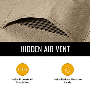 KHOMO GEAR Outdoor Chair Cover Patio Furniture Cover Waterproof Heavy Duty (Brown - Standard)