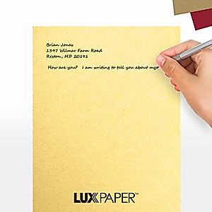 LUXPaper 8.5” x 11” Paper for Crafts and Printing in 80lb. Gold Metallic, Scrapbook and Office Supplies, 50 Pack (Gold)