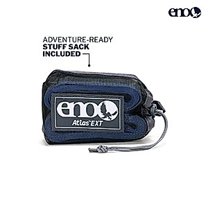 ENO, Eagles Nest Outfitters Atlas EXT Utility Hammock Straps, Suspension System, Set of 2, Charcoal/Navy