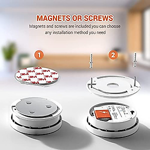 Jemay Smoke Detector, Smoke Alarm with Advanced Photoelectric Technology, Smoke Detector with Test Button and Low Battery Reminder, Fire Alarm with Battery Backup Used in Home, AW106, 2 Packs