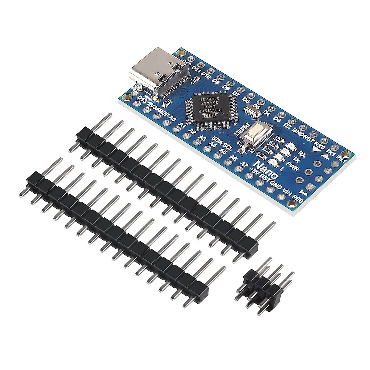 ACEIRMC 3pcs Type-C USB CH340 5V 16MHz for Nano 3.0 ATmega328P Controller Board Compatible for Arduino Nano CH340 USB Driver Nano V3.0 ATmega328 (Type-C)