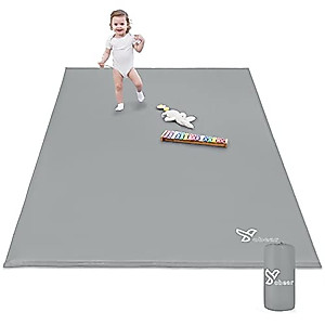 Yobear Baby Playpen Mat, 71"x 59"x 1.18“ Self-Inflating Play Mat for Babies and Toddlers, Roll Up & Waterproof Foam Crawling Mat for Floor, Portable Playmat for Babies with Travel Bag
