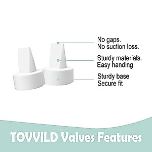 TOVVILD Pump Parts Compatible with Spectra Pump - Duckbill Valves Silicone Membrane for Spectra S1 Spectra S2 Spectra 9 Plus, Replace Backflow Protector, Not Original Spectra Pump Accessories