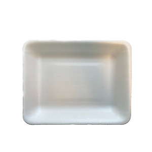 Crafts Foam Trays, White Foam Meat Tray Paint and Ink Mixing Trays Food Tray School Printmaking Trays for DIY Crafts 8 1/4" x 5 3/4" Plus Depth of 1.25 Inches (12)