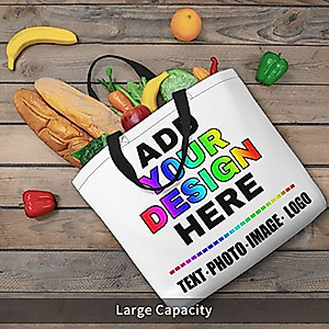 Custom Tote Bags Add Your Logo/Text/Image/Photo Personalized Tote Bags Custom Bags Personalized Bags Custom Handbag For Women Personalized Handbag