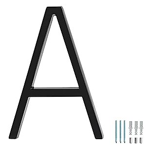 Covanm Floating House Letter A Black Floating Mount 5 Inch Modern House Letters A