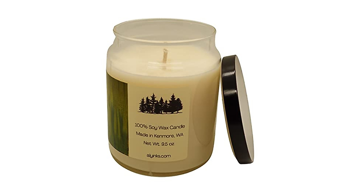 Evergreen Forest Scented Candle – 100% Soy Wax, 9.5oz