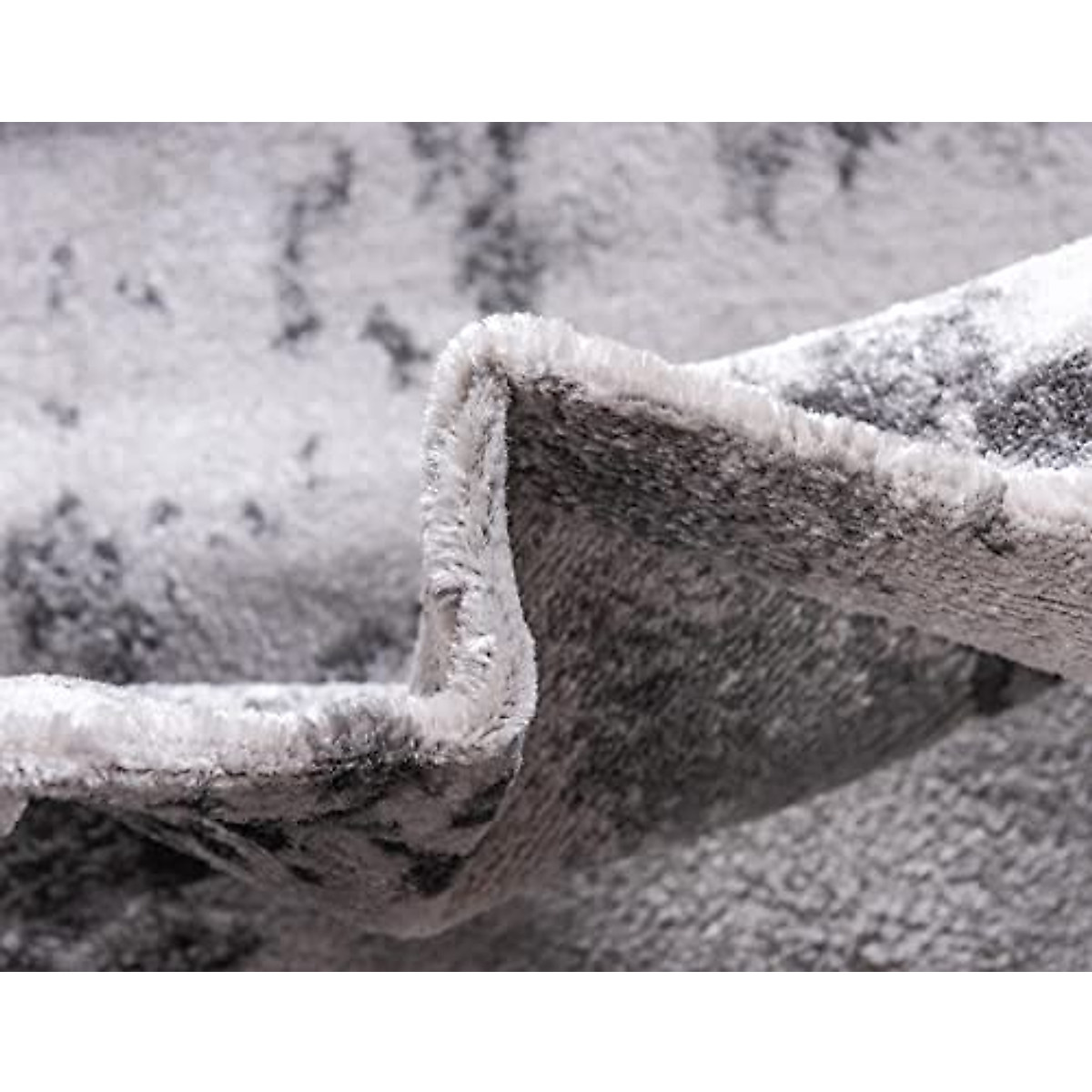 Unique Loom Metro Collection Area Rug (6' 1" x 9' Rectangle, Light Gray/ Gray)