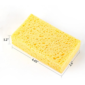 ARCLIBER Cellulose Sponges,Heavy Duty Scrub Kitchen Sponge,Clean Tough Messes Without Scratching Sponges Kitchen(6 Pack, Thick)