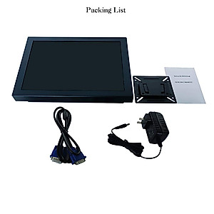 iChawk 12.1'' inch Monitor 800x600 Screen Panel 4:3 Positive Screen Metal Shell DVI VGA Dual Video Input Interface Medical Industrial Iron Case SVGA PC Monitor LCD Screen Display W121MN-DV1
