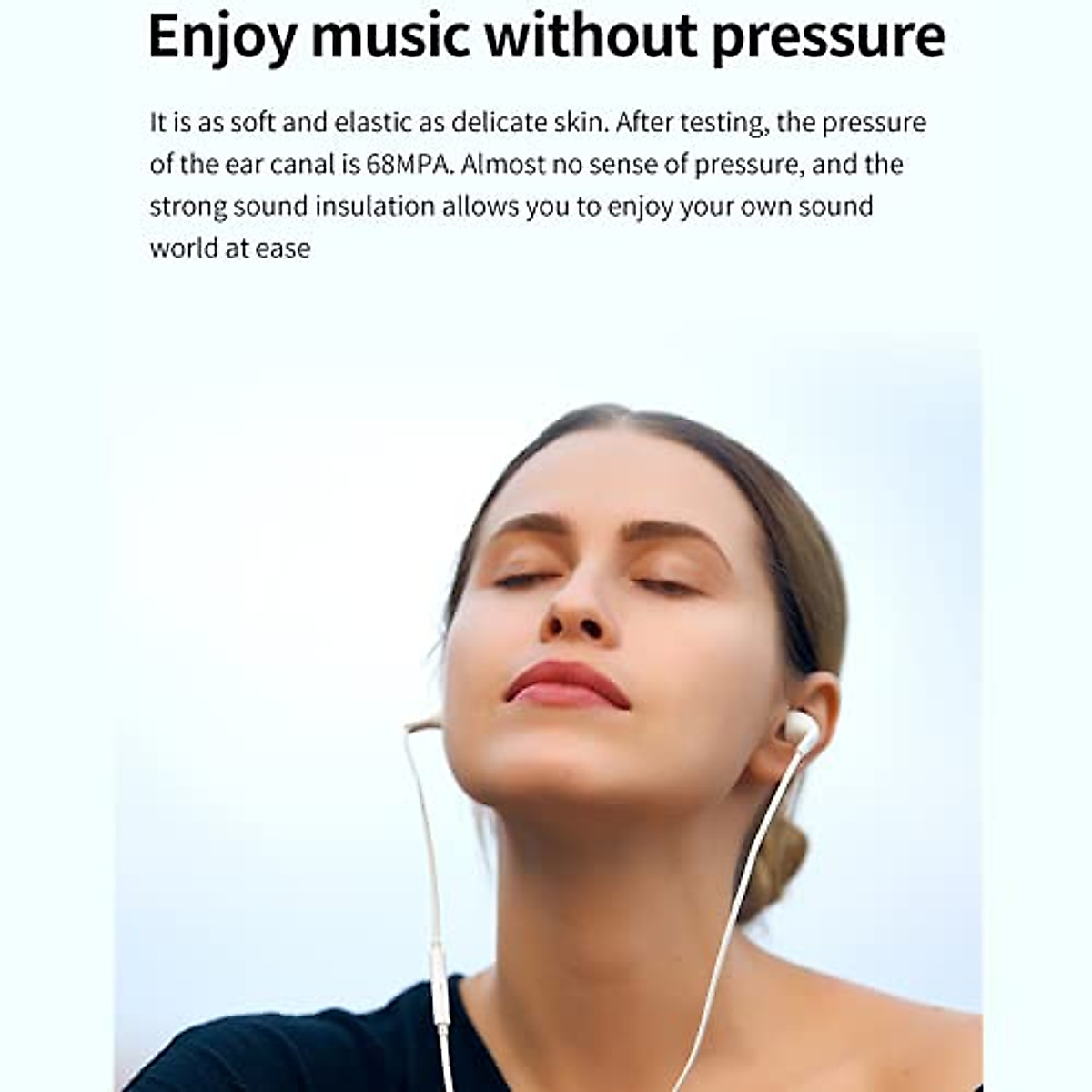 10 PCS/5 Pairs Earbud Tips Yinyoo KBEAR 07 Replacement Silicone Ear Buds Tips Earbuds Rubber Tips for 4.5mm -.7mm Inner Nozzle in Ear Earphones Headphones(10PCS/5 Pair/5 Color/5 Size,S/M/L/M-/M+)