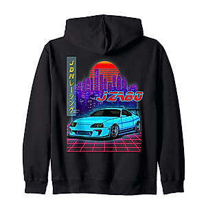 JDM Japanese Automotive Retro Tuner Car Zip Hoodie