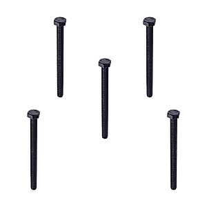 Aicosineg 5Pcs M10 x 130mm Carbon Steel Grade 8.8 External Hex Head Screw Bolts Metric Thread Hexagon Bolts Fastener Hex Bolts for Hardware Furniture Machinery Black 5.38x0.63inch