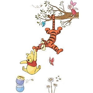 RoomMates RMK2463GM Swinging for Honey Wall Decal, Multicolor