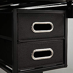 SogesGame Rolling Glass Desk Height Adjustable Drafting Table Painting Table Drawing Table Art Craft Desk Artist Desk Tilting Tabletop Sketching Desk with Drawers Black