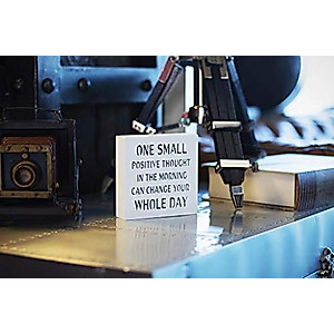 KAUZA Positive Thought Office Decor Inspirational Wall Art Plaques with Sayings Motivational Gifts