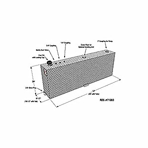 RDS MFG INC 71083 Rectangular Auxiliary/Transfer Fuel Tank - 45 Gallon Capacity