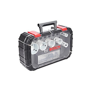 Bosch Professional 2608594187 9-Piece Hole Saw Progressor for Wood & Metal Set (for Electricians, Drill Accessories), Colour, Size