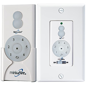 MINKA-AIRE F868L-CL/CL Sleek 60" Smart Ceiling Fan with LED Light, Remote and Wall Control