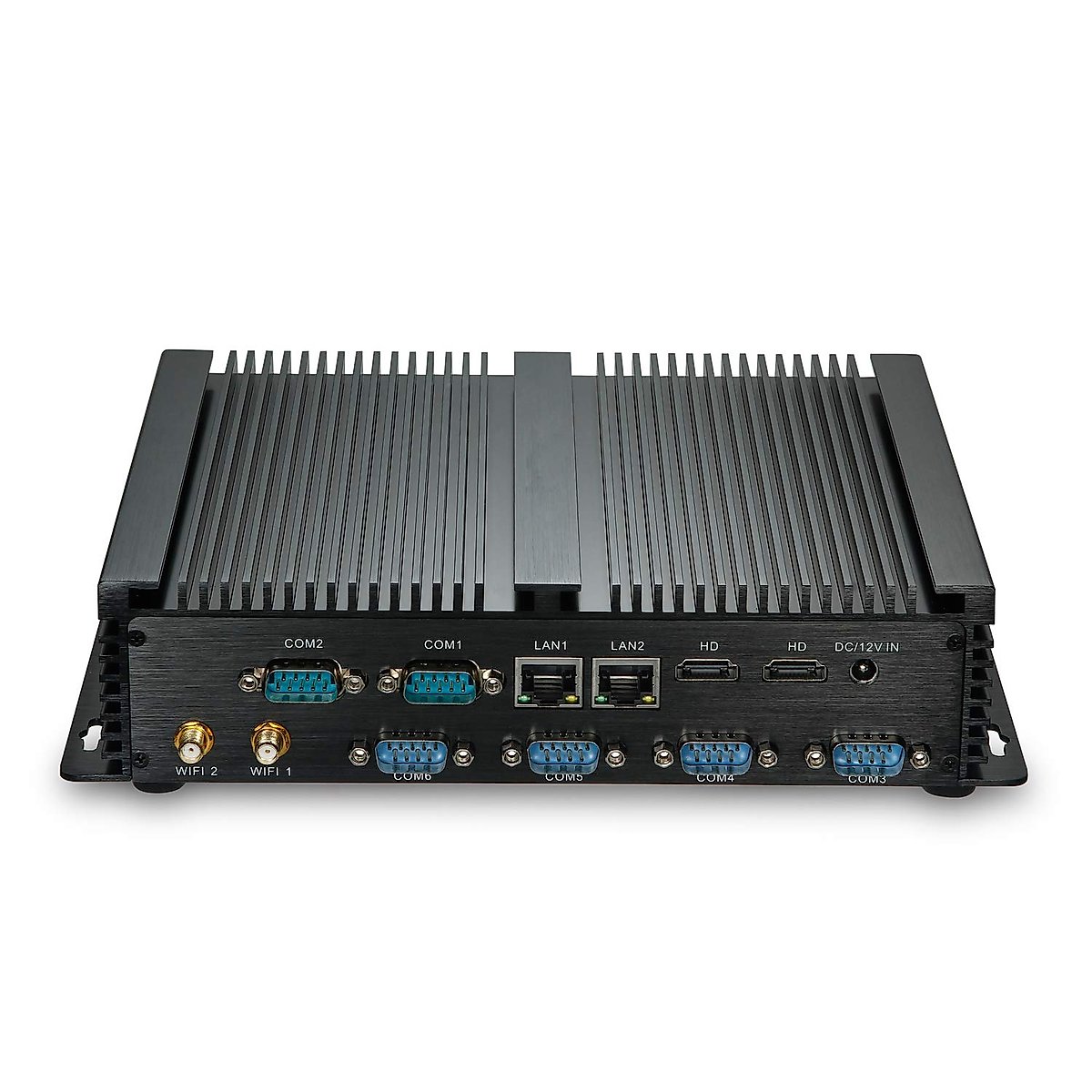 IDEARACE Fanless Mini Desktop Computer PC, i5 4th Gen. 1.6GHz-2.6GHz CPU, 8GB RAM 256GB SSD, 6xCOM RS232 4xUSB 3.0 2xNICs 2xHD Metal Case