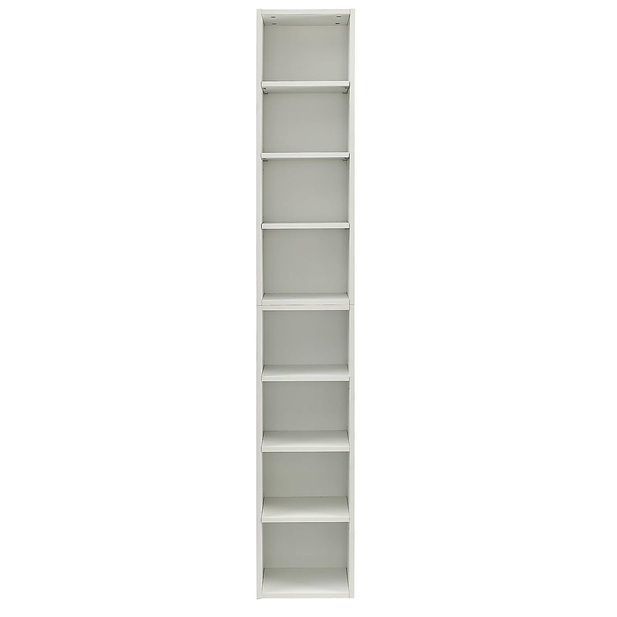 Holaki 8-Tier Media Tower Rack,70.9 Inch Tall Narrow Bookshelf Storage Rack,CD DVD Slim Storage Cabinet with Adjustable Shelves,Multi-Functional Double-Decker Display Bookshelf for Home Office(White)
