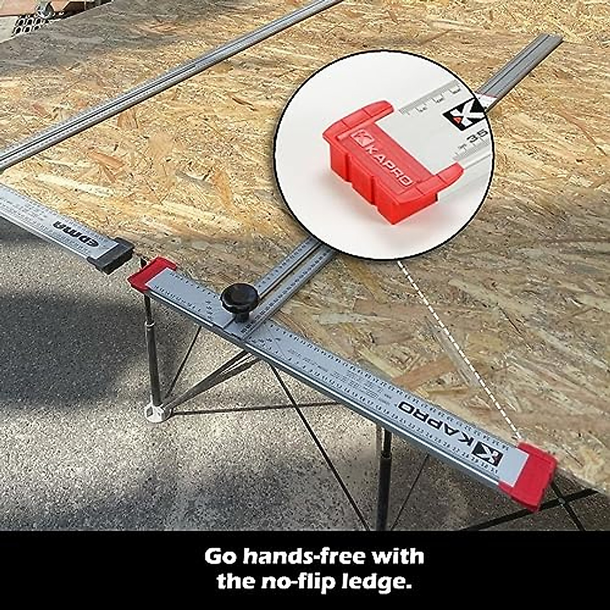 Kapro - 317 Adjustable Drywall T-Square Tool - Aluminum - for Layout and Marking - Features Sliding Head and Dual Directional Printed Scale - 48 Inch