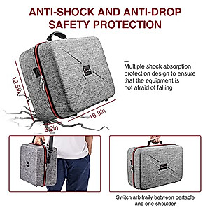Double-Layer Design Protective Compatible with ps5 Carrying Case,Hard Shell Have Cushion Padding Travel Storage Bag Compatible with Playstation 5 Digital Edition/Disc game Consoles,Waterproof and Shockproof.