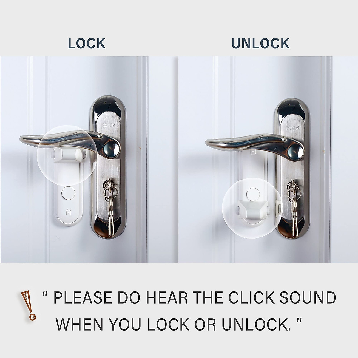 Heart of Tafiti Childproof Door Lever Lock, Baby Proofing Door Handle Lever, Door Handle Child Proof, Toddler Door Locks, Strong Adhesive no Tools Need or Drill (White, 2 Pack)