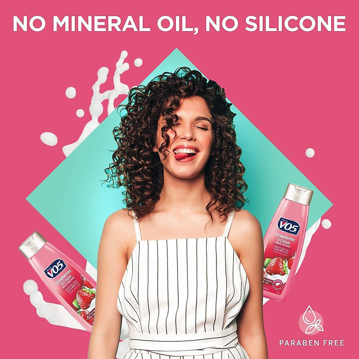 Moisture Milks Shampoo, 12.5 Oz, Strawberries by Vo5 (Pack of 2)