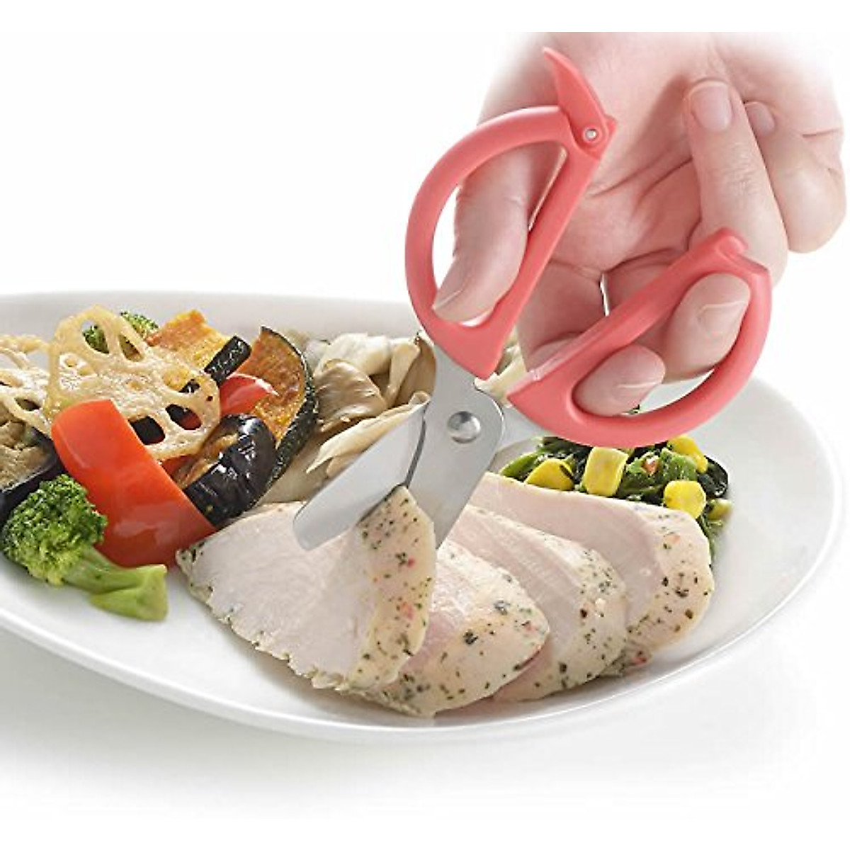 Richell Baby Food Scissors to Cut Off The Outing Lunch-kun Crispy