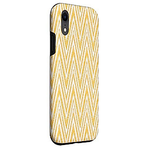 iPhone XR Yellow Boho Stripe Zig Zag Case