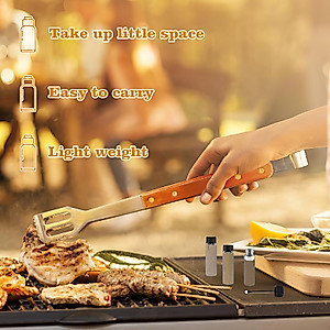 Nokiils 6 Pcs Mini Spice Containers, Portable Glass Spice Dispenser Storage Bottle, Leak-Proof Travel Camping Spice Containers Vial with Spoon (Transparent)