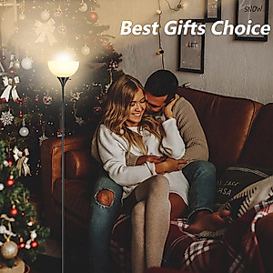 Standing Lamp, Floor Lamp, Led Floor Lamp with 3 Levels Dimmable Brightness, Drop-Resistant White Lampshade, Rotary Switch, Industrial Metal Floor Lamp for Living Room Bedroom Study Office Kid’s Room