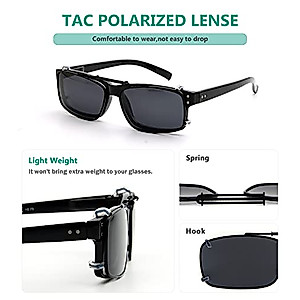 Eyekepper 3-pack Clip-on Polarized Sunglasses 56 * 34MM Grey/Brown/G15 Lens