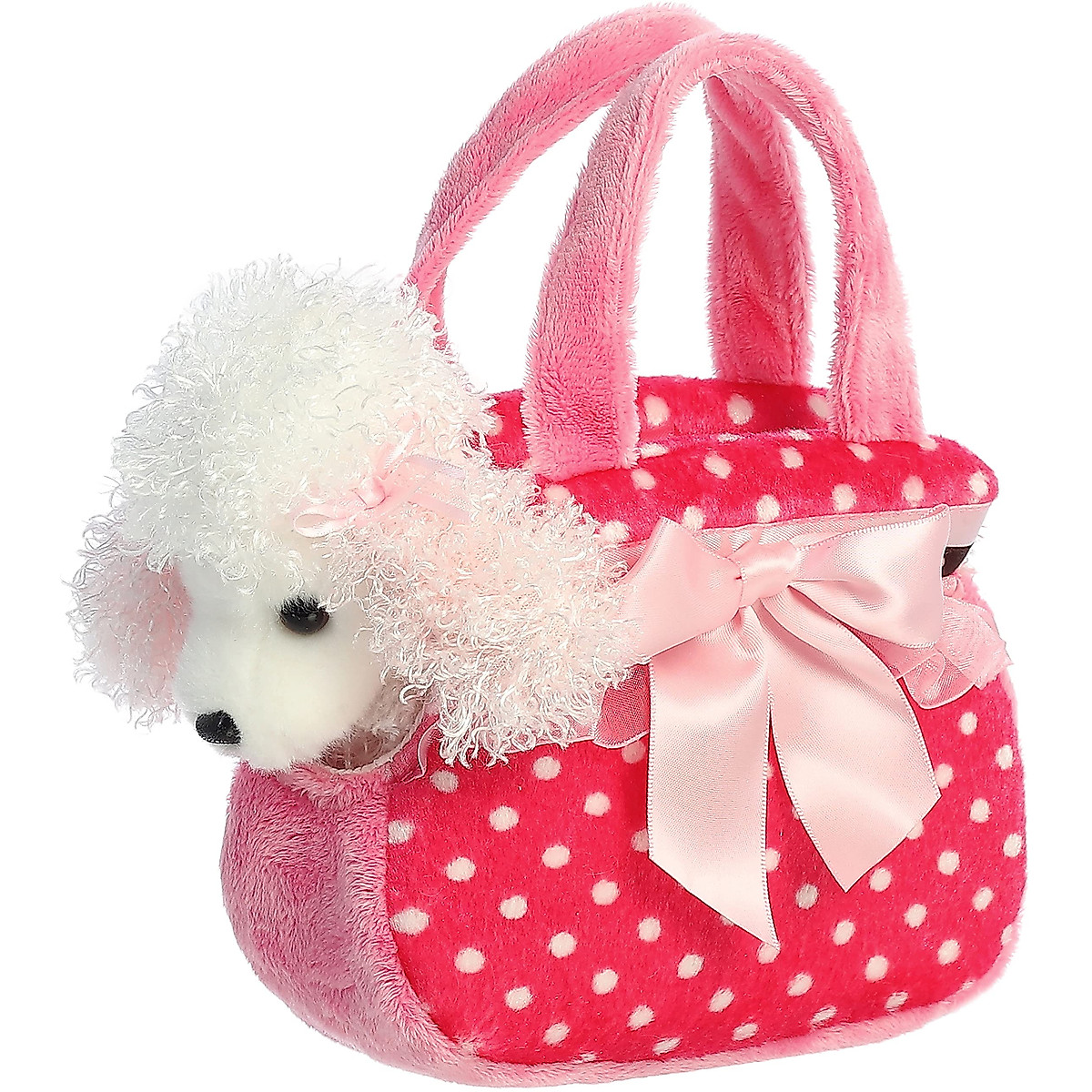 Aurora® Fashionable Fancy Pals™ Fancy Pink Polka Dot™ Stuffed Animal - On-The-go Companions - Stylish Accessories - 8 Inches