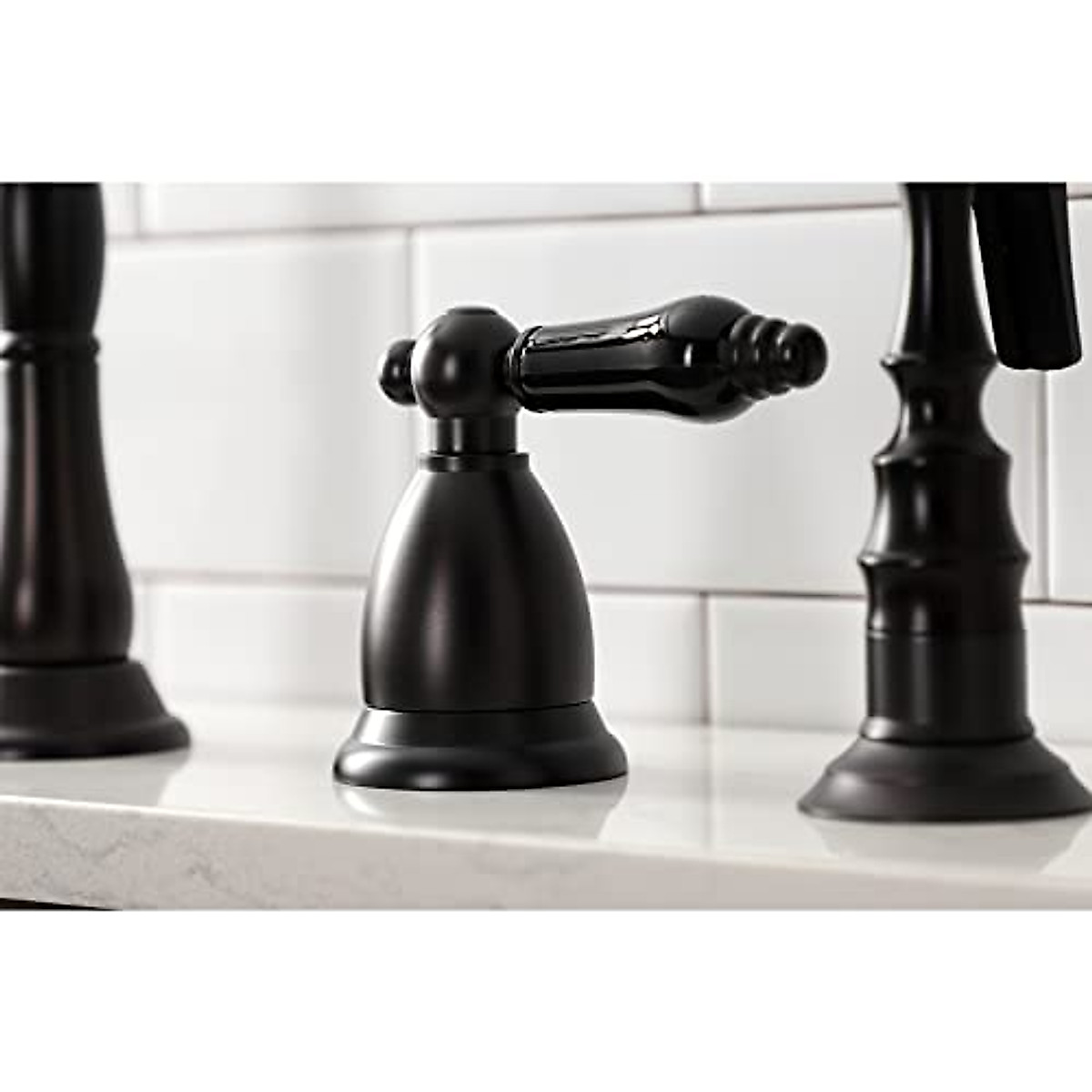 Kingston Brass KS1795PKLBS Duchess Widespread Kitchen Faucet, Oil Rubbed Bronze