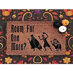 Hushuoni Haunted Vintage Sign Man sion Door Mat - Welcome Doormat - Halloween - Haunted Vintage Sign Man sion Decor - Halloween Non Slip Floor Mat for Home Bathroom Kitchen Entrance 18 x 30 inch…