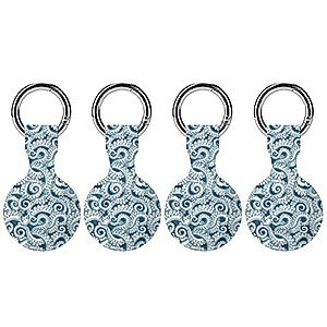 Octopus Pattern Funny Silicone Case for Airtags with Keychain Protective Cover Air Tag Holder Accessories