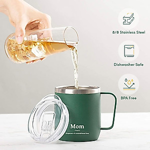 VAHDAM Mom Mug (300ml/ 10.1 Oz) - Green Small Reusable Mug | 18/8 Stainless Steel | Carry Hot & Cold Beverage | Eco-Friendly & Sustainable Tea & Coffee Mug