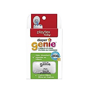 Diaper Genie Carbon Filter (4-Pack) | Diaper Pail Odor Eliminator & Deodorizer | Compatible with the Diaper Genie Complete and Expressions Pail